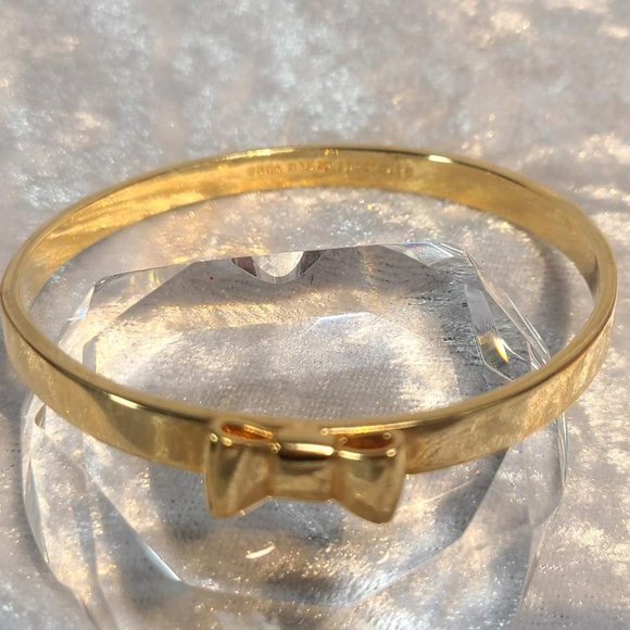 kate spade | Jewelry | Kate Spade New York Take A Bow Gold Tone Cuff ...